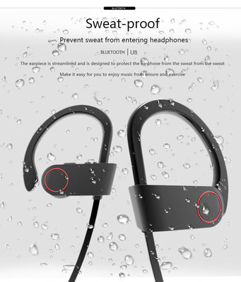 bluetooth earphone headset hot sale u8 earphone good music quality haozhida digital tech u8 earphone supplier