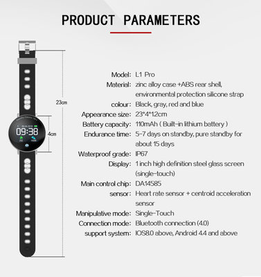 Control photo smart bluetooth watch water proof bluetooth bracelet supplier