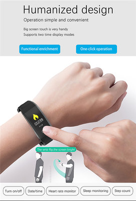 Top selling new smart custom silicone wristband OEM fitness tracker bracelet with Color screentouch supplier