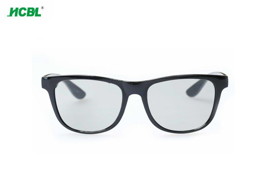 Fashion Reuseable Black Frame Circular Polarized 3D Glasses Adult Size