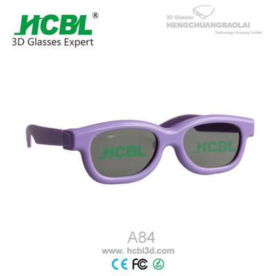 Safety Recyclable Kid Movie Theater 3D Glasses With Free 1C Logo Printing