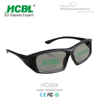 Disposable Passive Reald 3D Glasses Black / Cyan / Pink / Yellow , Polarization ≥ 99.8