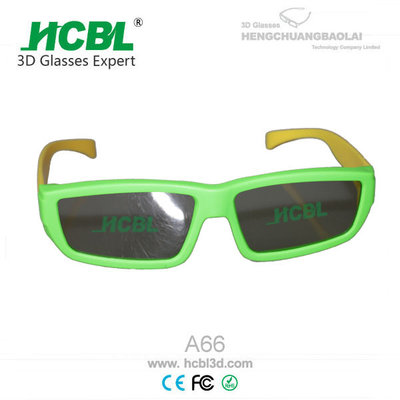 Disposable Polarized Master Image 3D Glasses Blue Yellow For Kids / Children