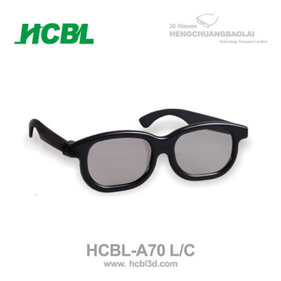 Durable Personalized Adult Chroma Depth 3D Glasses / Eyewear With Black Frame
