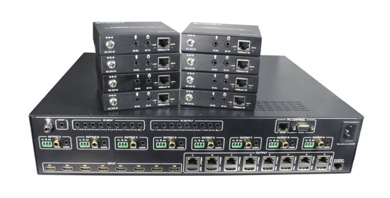 8x8 Hdbaset Matrix Switch Selector with 3d 1.4a Edid Manager Control