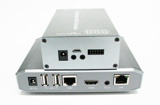 Black USB KVM Extender Sender Receiver With USB2.0 HDMI Transmitting Function
