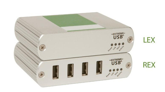 DC 24V 1A USB KVM Extender Up To 480Mbps Throughput , 100mm X 76mm X 26mm