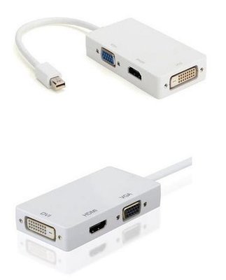 3 In 1 Mini Thunderbolt Display Transmission Shift Cable For Apple For MacBook Pro Mac Air