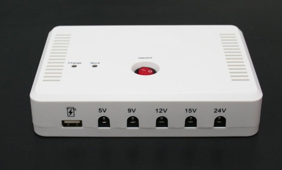 Mini DC UPS Power Bank , Small Uninterruptible Power Supply Plastic Material