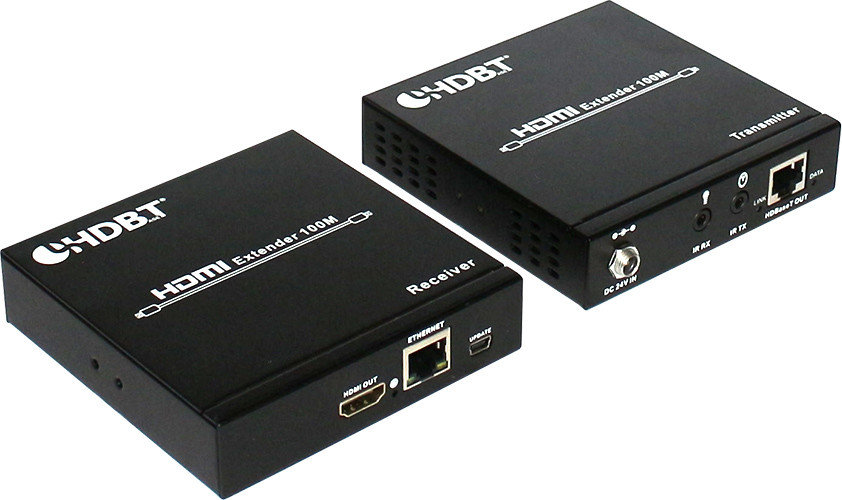 4K2K 100m 330 ft HDBaseT HDMI Extender Over Single UTP CAT6 Support LAN Support  RS232 And IR