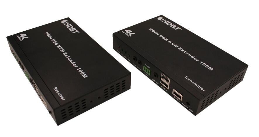HDBaseT 4K HDMI Extender with USB 2.0 KVM Function with Bi - directional IR LAN