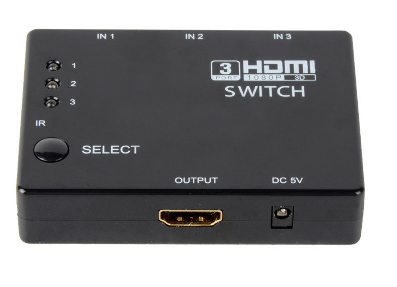 Mini 3x1 HDMI Switch Box Maintains High Resolution Video , Intelligence Or Mechanical Switch