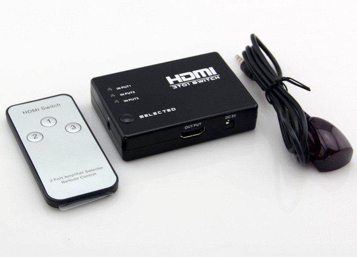 1080P 3 In 1 Out HDMI Switch Box With Key Press Switching Function And Intelligent Function