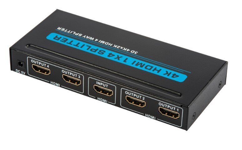 Metal Material HDMI Signal Splitter With No Data Loss , 10W Max Power Consumption