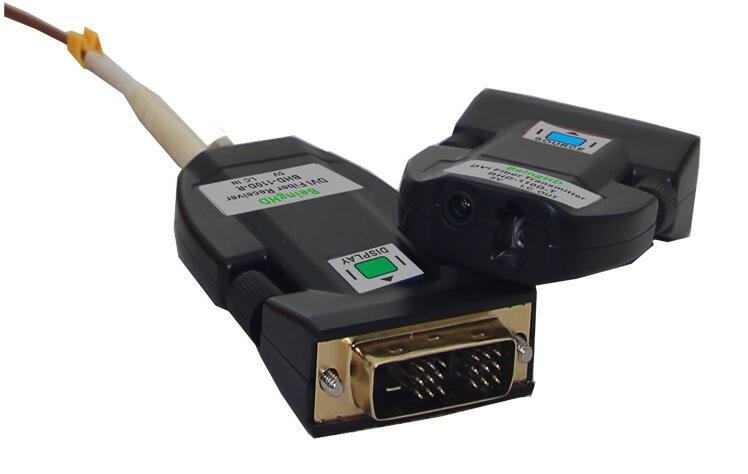 Metal Enclosure Type Dvi To Optical Converter Single Mode Fiber Optic , 165 MHz Maximum Pixel Clock