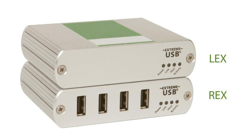 DC 24V 1A USB KVM Extender Up To 480Mbps Throughput , 100mm X 76mm X 26mm