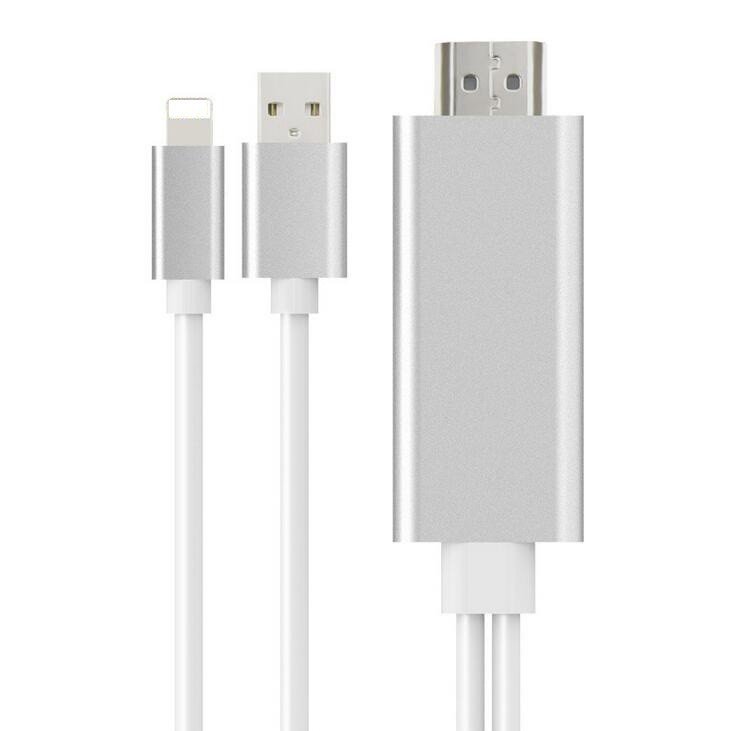IPhone 5 5S 6 6S Plus 1080P HDTV Adapter USB Cable 8 Pin Male To Female Cable