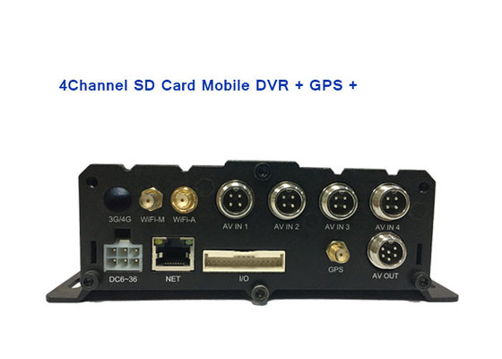 4 Channel Digital SD Card Mobile DVR Support Remote PTZ Control For Ambulance