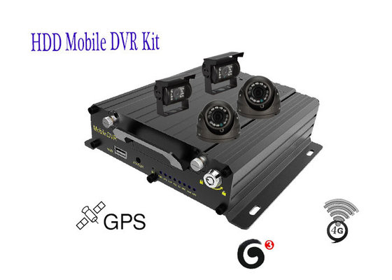 High Definition HDD Car GPS Tracking System 4 Channel 720P Vehicle Blackbox GPS 3G 4G