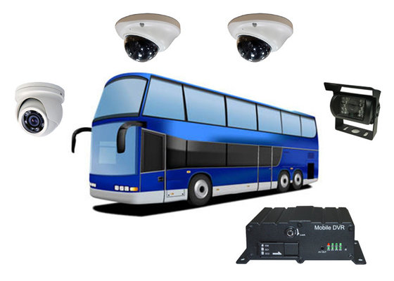 4 Ch 4G Mobile DVR With GPS Tracking / G-Sensor , 2 Memory Card Real Time Monitoring