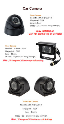 Realtime View Monitor Mobile DVR Camera Systems With Reverse Camera Similar To Dashcam