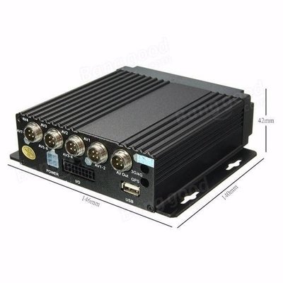 4CH 720P SD Card Mobile DVR Vehicle Digital Video Recorder 4 Cameras Monitoring