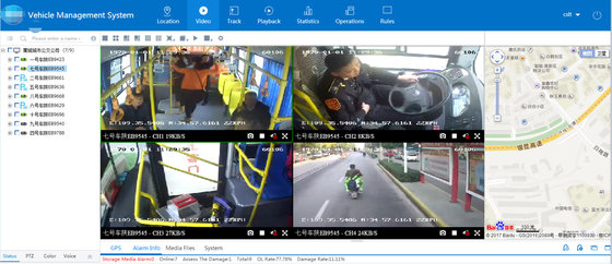 4G Surveillance Mobile Recorder Dual Stream , Front And Rear Car Camera Recorder