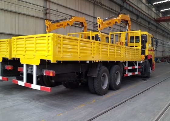 8 - O caminhão de 12 toneladas do guindaste, caminhão da carga da direção de 6x4 ZF com guindaste HW76 alongou a cabine