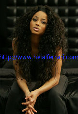 China Silky Straight Long Indian Curly Human Hair , Tangle Free Real Hair supplier