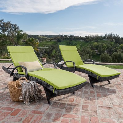 High quality cheap outdoor wicker furniture rattan lounger sun
