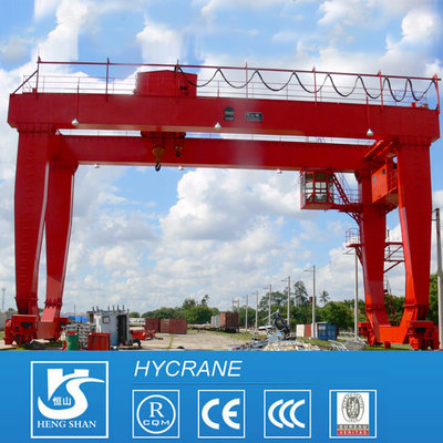 Large Capacity Double Girder Double Hook Gantry Crane with Heavy Trolley supplier