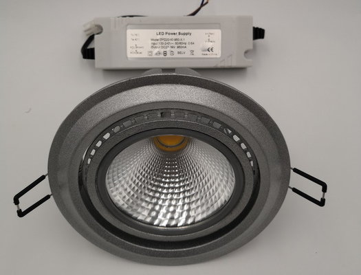 38w 4000lm 150mm Gimbal Led Downlight 24 Degree Recessed External Driver 6000K