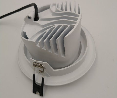 30w 120mm Dimmable Gimbal Led Downlights White Painting  For Sloped Ceiling Optional Angle