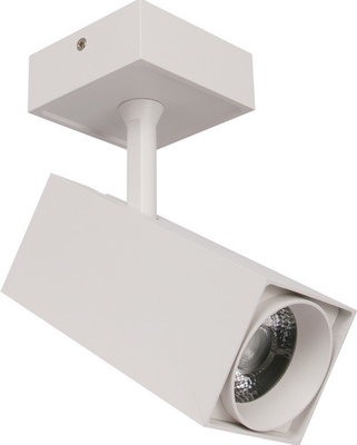 10w Surface Mounted LED Spotlights 15 Degree Narrow Square Shape White Housing