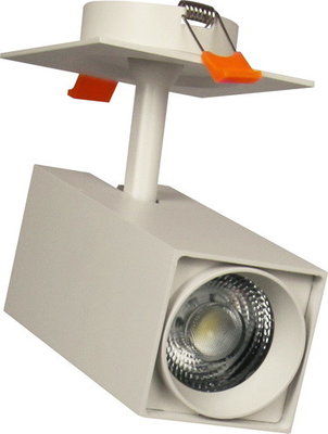 1800lm Recessed Ceiling Spotlights 20w COB Spotlight 36° Rotating Jewelry Spotlight