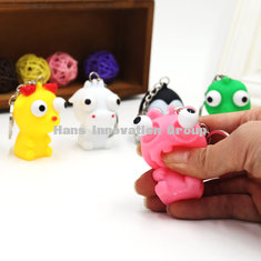 China Novelty Animal Vent Extrusion Keychain Toy, Anti Stress Toy supplier