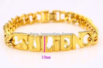 China imitation fine jewelry goldfield chains letter name supplier