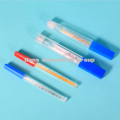 China Glass Flat Clinical Mercury Thermometer supplier