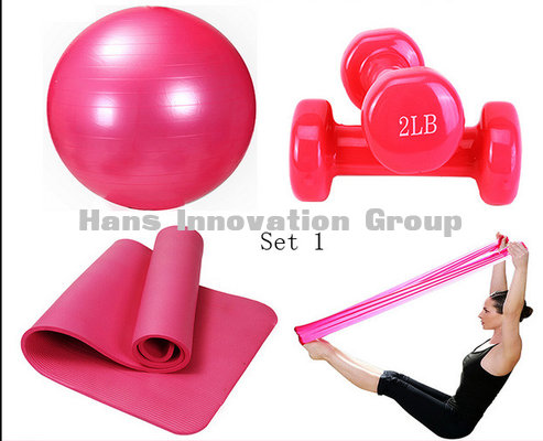 Yoga package with Yoga ball &amp; Yoga mat &amp; Yoga dumbbell &amp; Yoga pull belts supplier