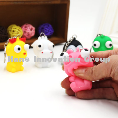 Novelty Animal Vent Extrusion Keychain Toy, Anti Stress Toy supplier