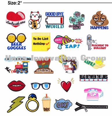 2&quot; wholesale iron on embroidered patches with lucky cat design supplier