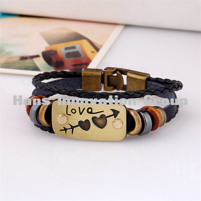 Top sale good quality wide alloy braided bracelet wholesale supplier