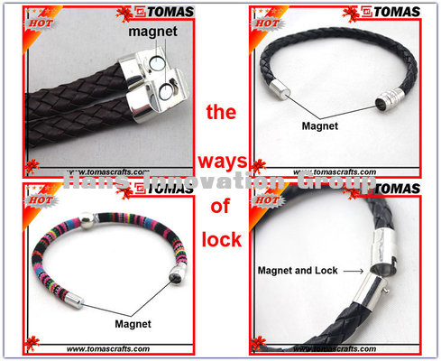 wholesale fashion mens bulk pu leather bracelet for men supplier