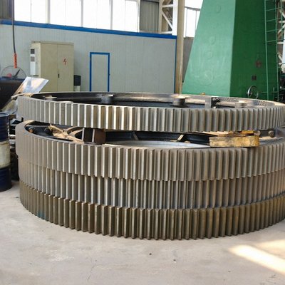 Large diameter casting steel ring gear for ball mill/rotary kiln