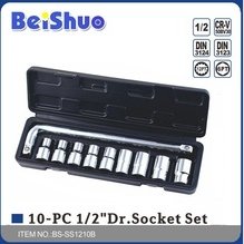 China steel with chromed material 10pcs Socket Wrench Set hand tool supplier