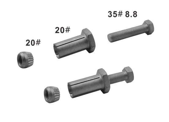 M16 Carbon steel  Zinc plated Hot dip Galanised Expansion threading Machine Anchor Bolt supplier