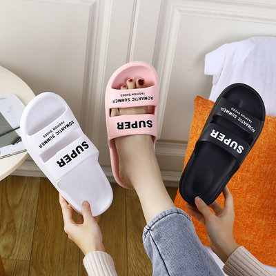 Hot sale trend simple style summer sandals women indoor home shoes fashion comfortable non-slip slippers