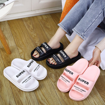 Hot sale trend simple style summer sandals women indoor home shoes fashion comfortable non-slip slippers