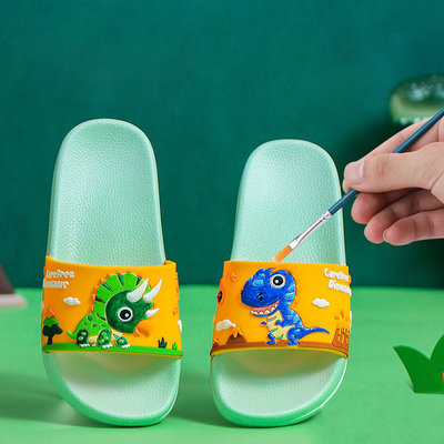 Cheerful Painting Children Slipper Shoes Summer Cozy  Non Slip