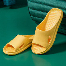 Best price wholesale fashion home slippers Men solid color indoor thick bottom non-slip couple summer sandals women